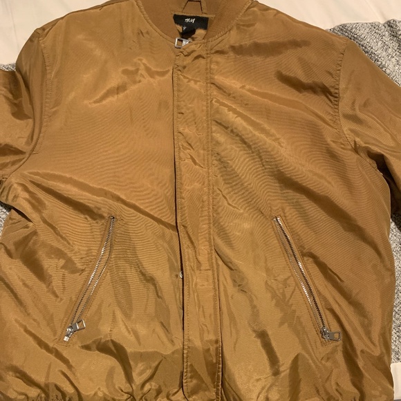 H&M | Jackets & Coats | Golden Bomber Jacket | Poshmark